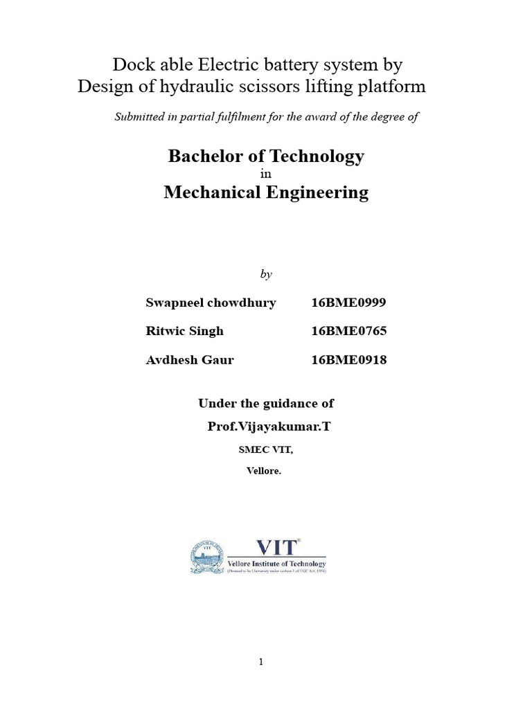 Dockable Electric Battery System Design | PDF | Electric Motor ...