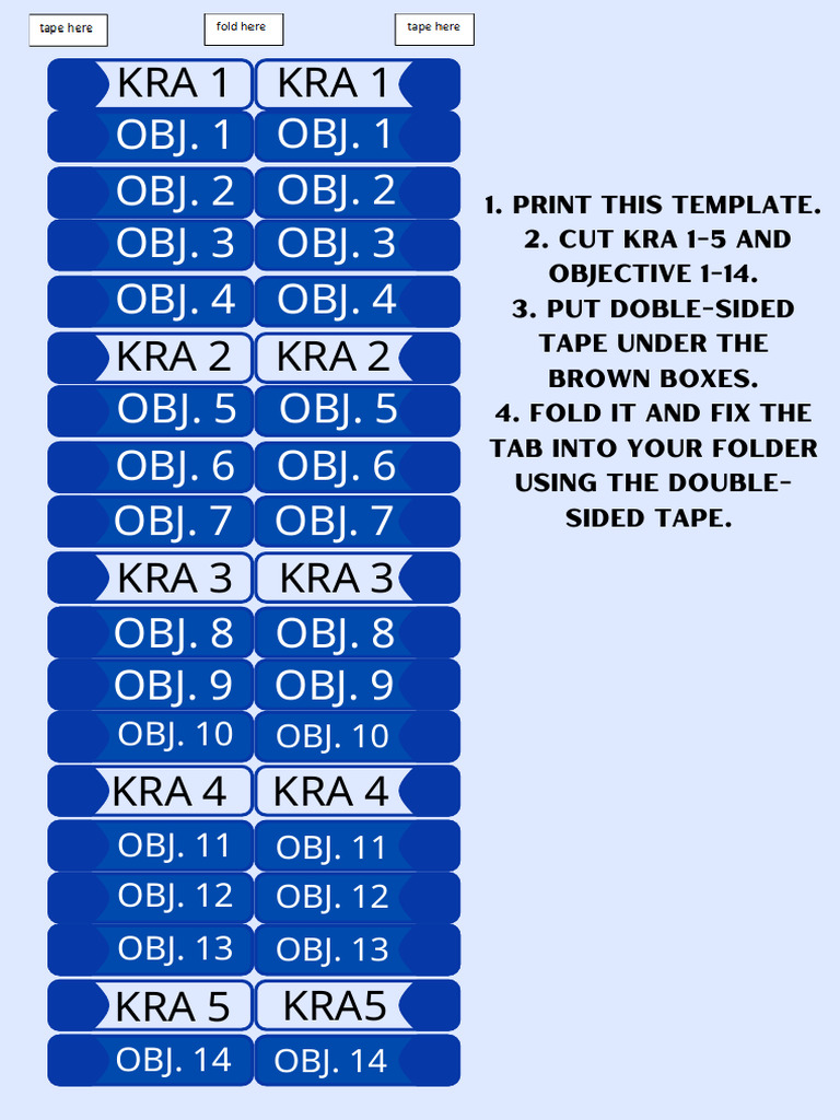 Tabbing Instructions for PMES KRA | PDF
