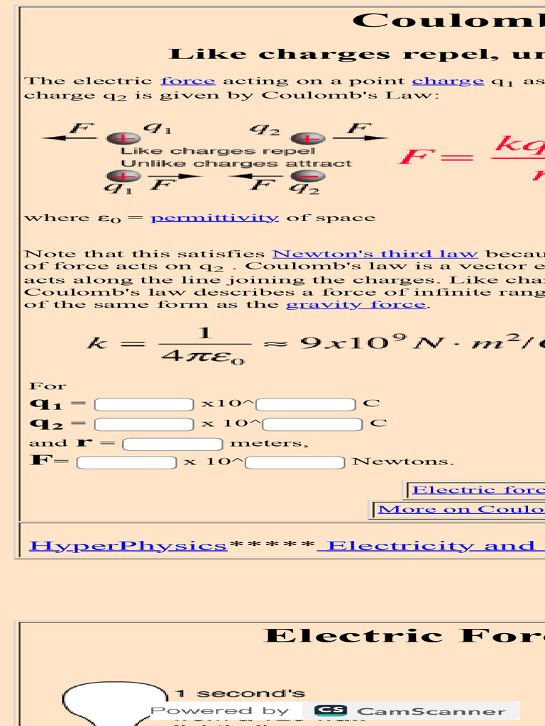 Electric Forces | PDF