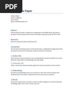 IEEE Conference Paper Structure Guide | PDF | Abstract (Summary ...