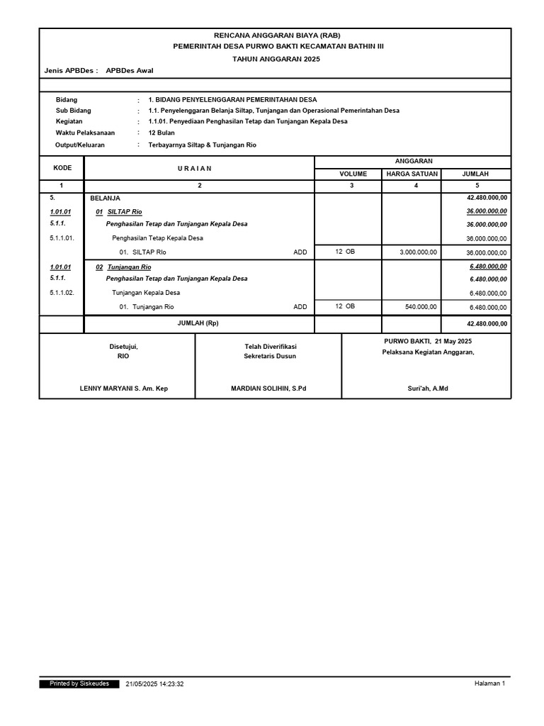 Rab Apbdus 2025 | PDF