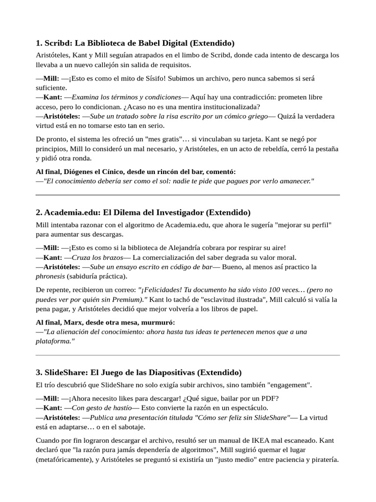 Scribd: La Biblioteca de Babel Digital | PDF | Immanuel Kant | Aristóteles