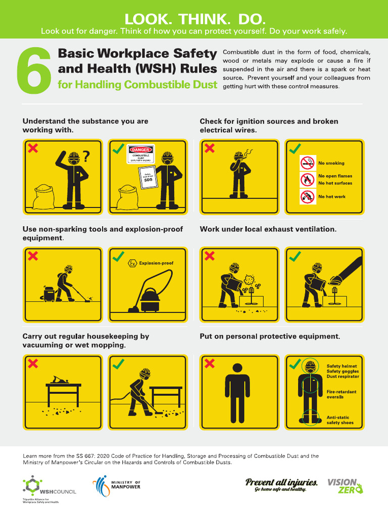 6 Basic WSH Rules For Handling Combustible Dust | PDF