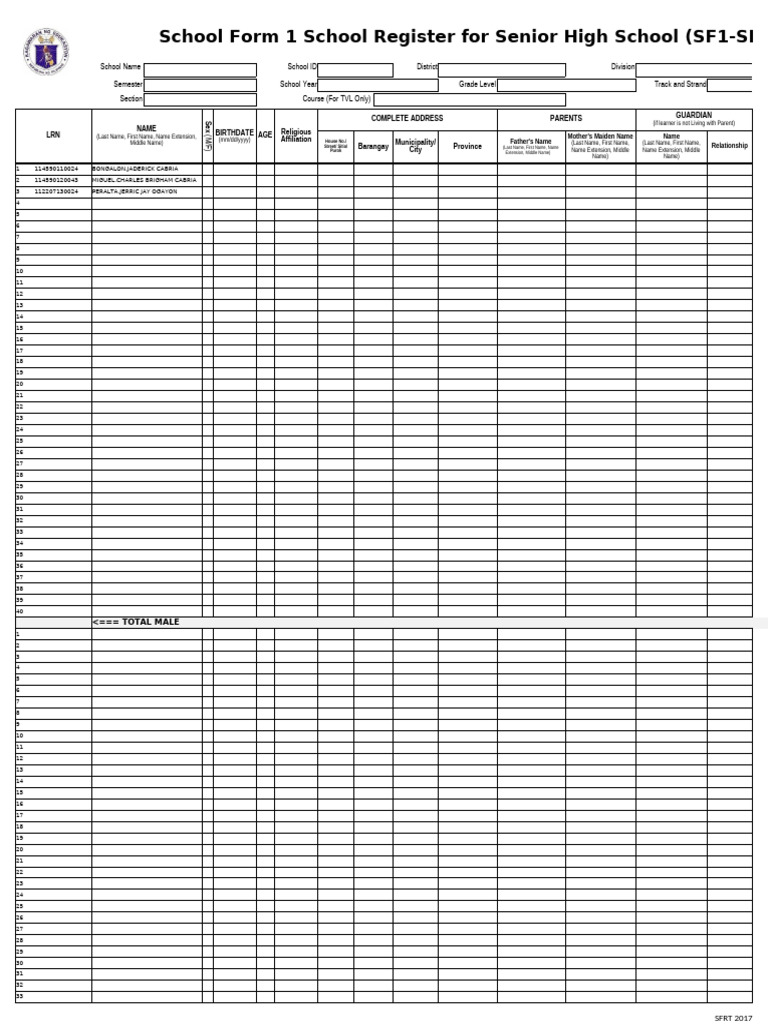 Senior High School Forms 5B First Semester | PDF | Interpersonal ...