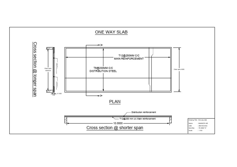 One Way Slab Reinforcement Details | PDF