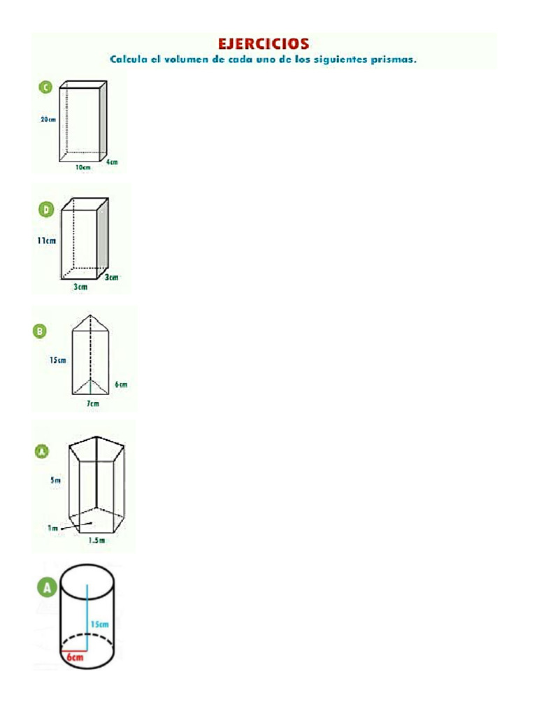 Examen Prismas y Piramides | PDF