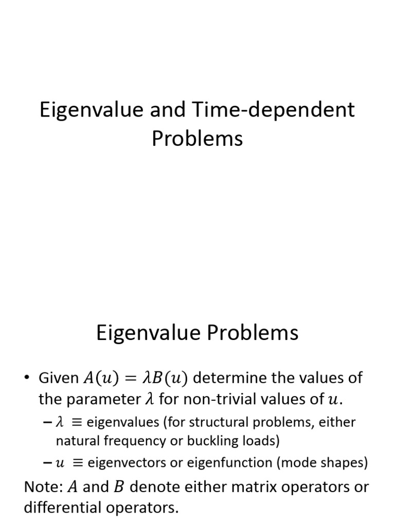 7 Eigenvalue Problems | PDF