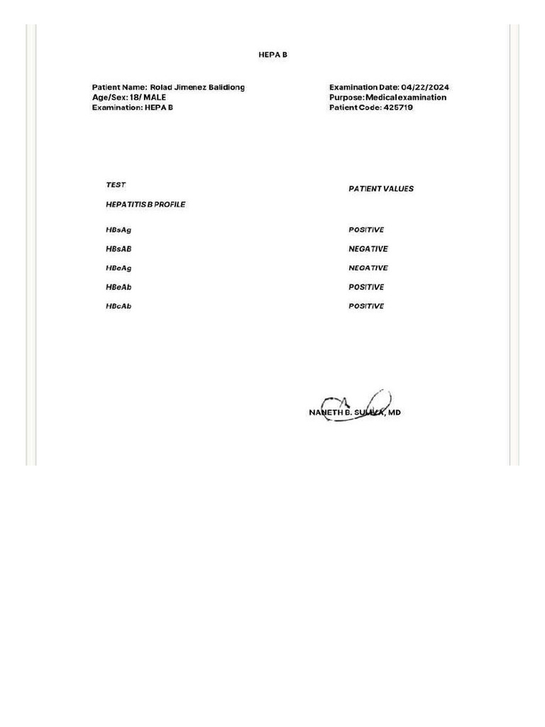 Hepa B Report | PDF