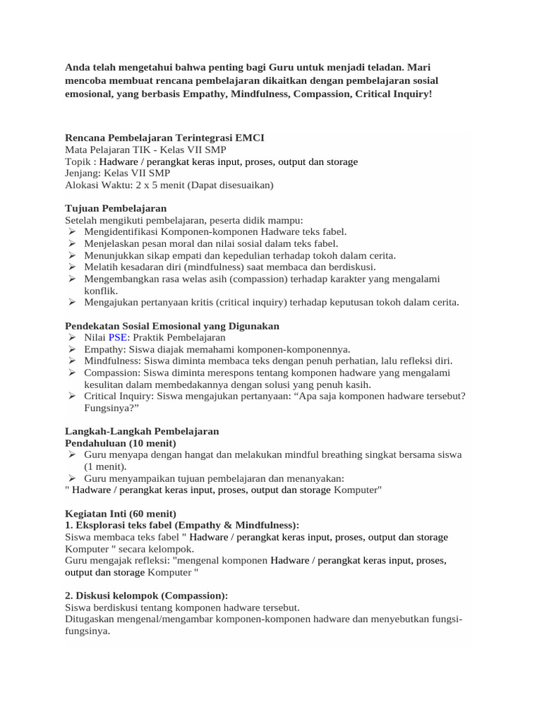 Aksi Nyata Peran Guru Sebagai Teladan | PDF