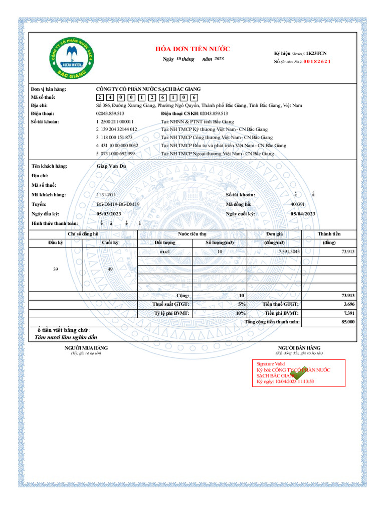 Water Bill - Original | PDF