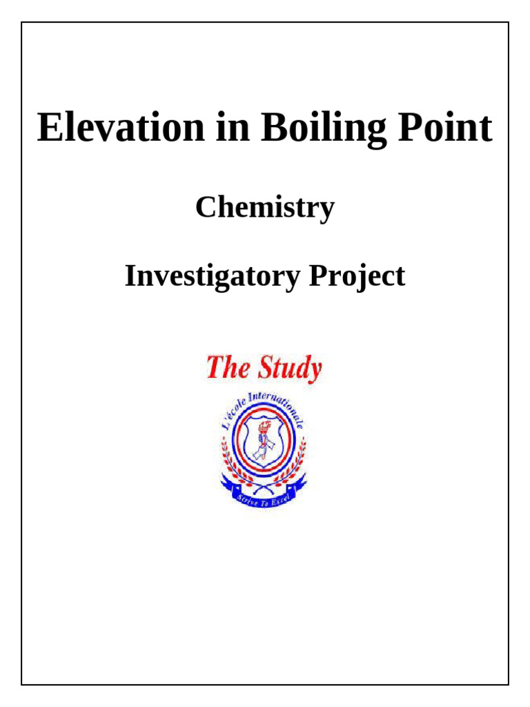 Elevation in Boiling Point-1 | PDF | Thermodynamics | Scientific Phenomena