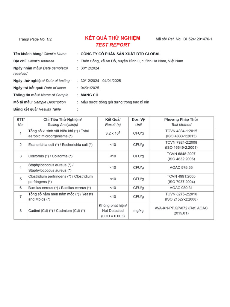 KQ - BTD Global - Ibh5241201476 | PDF