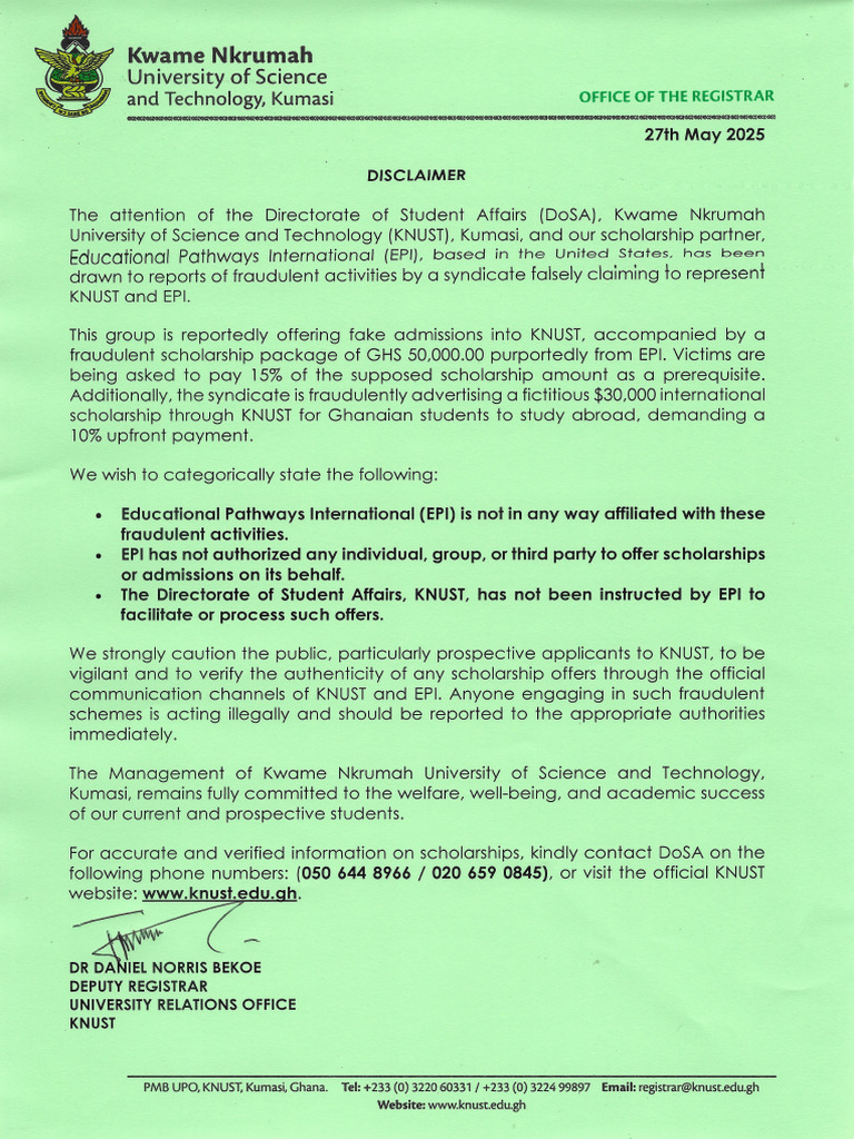 Caution Against Fraudulent Activities | PDF
