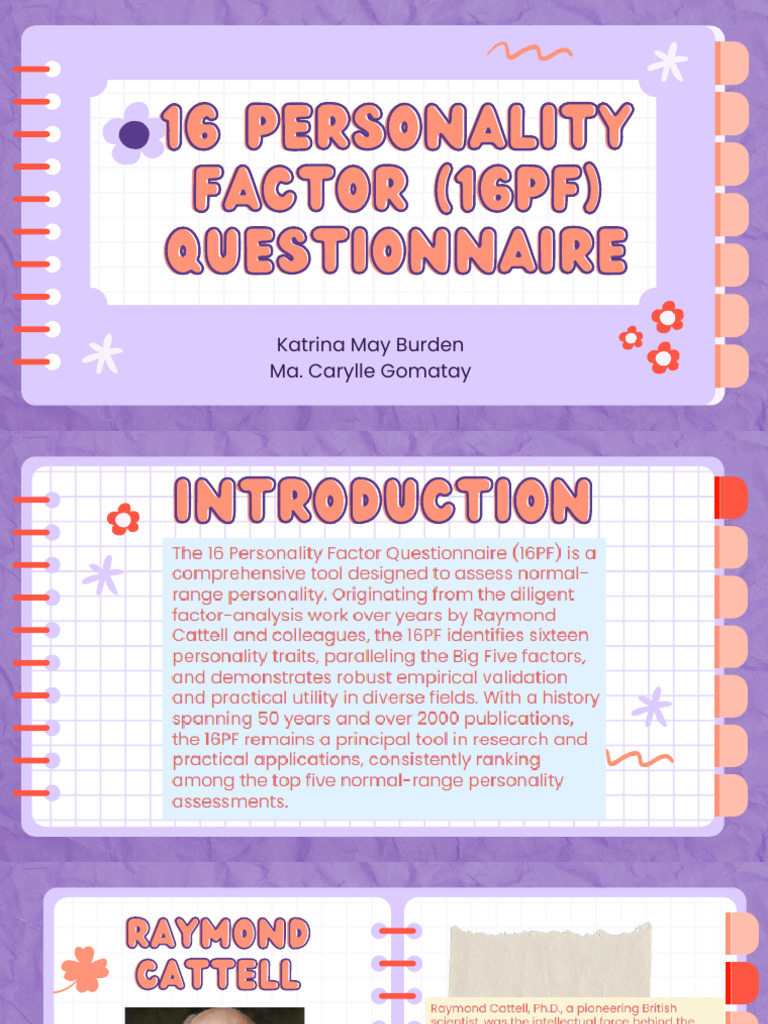 16 Personality Factor (16PF) | PDF | Psychometrics | Psychological Testing
