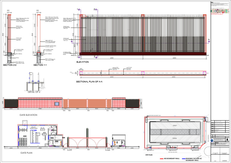 32 Ccs 6 and 7 Boundary+Wall+and+Entry+Gate | PDF | Civil Engineering