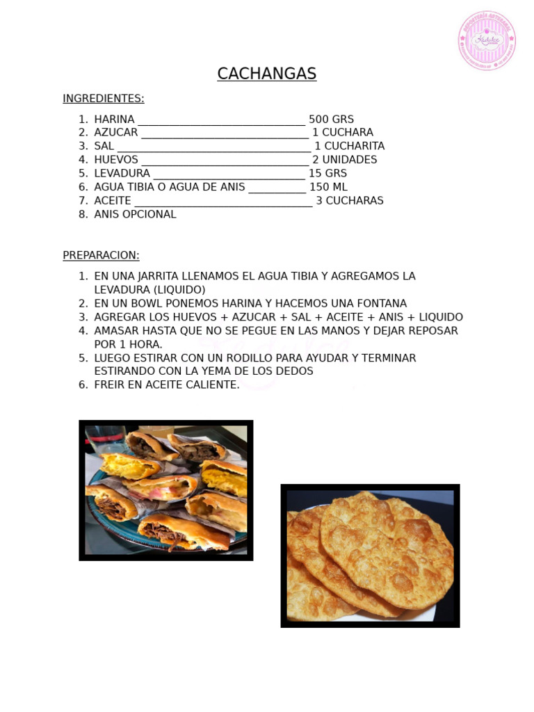 Receta de Cachangas Fritas | PDF