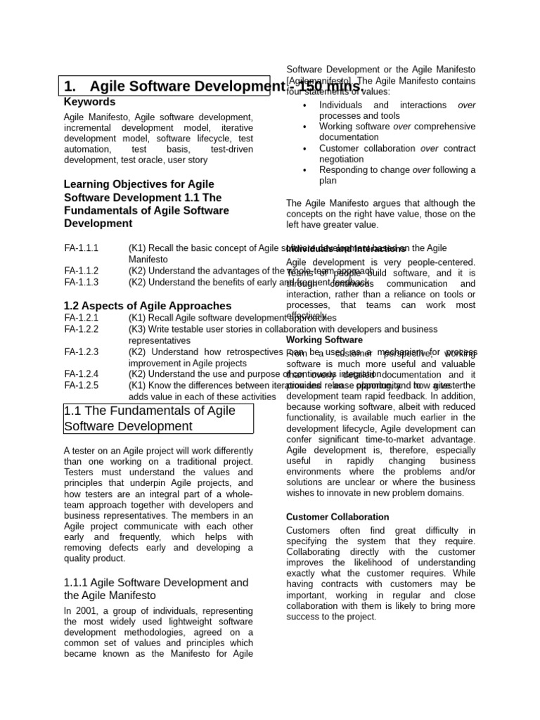 ISTQB-CTFL-AT Syllabus v1.0 | PDF | Scrum (Software Development) | Agile Software Development