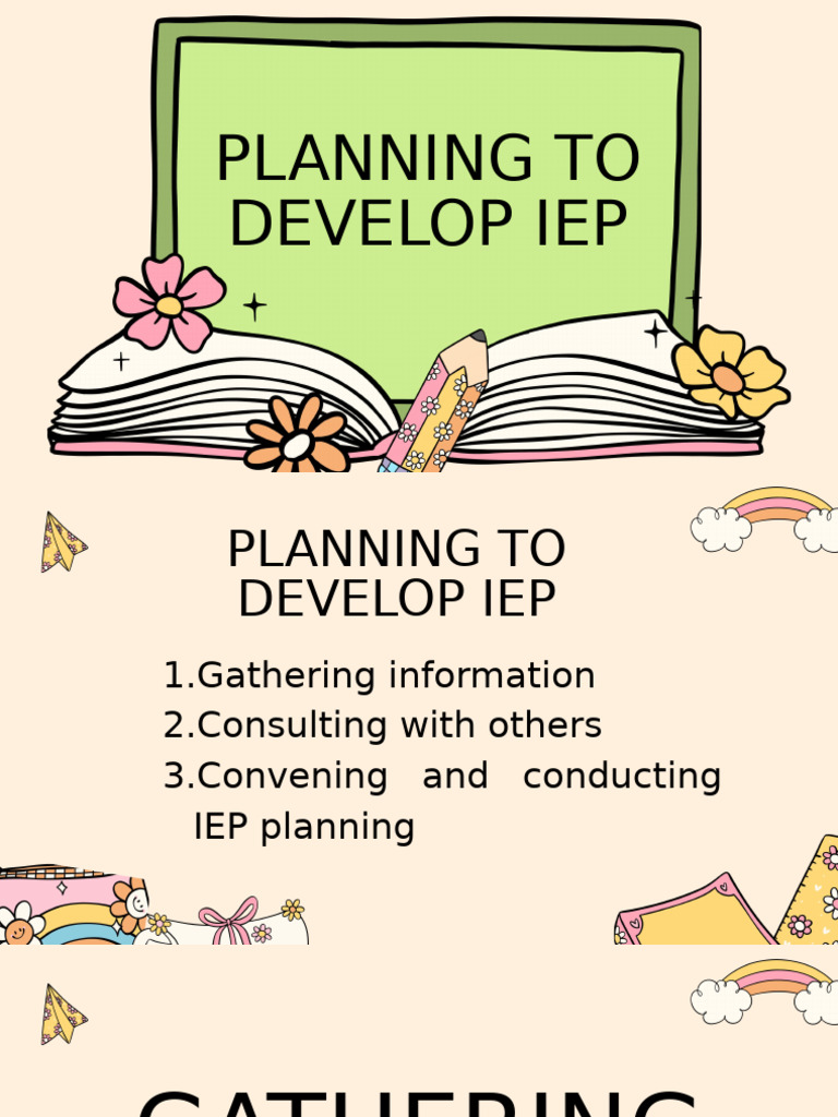 Planning To Develop Iep | PDF | Individualized Education Program ...