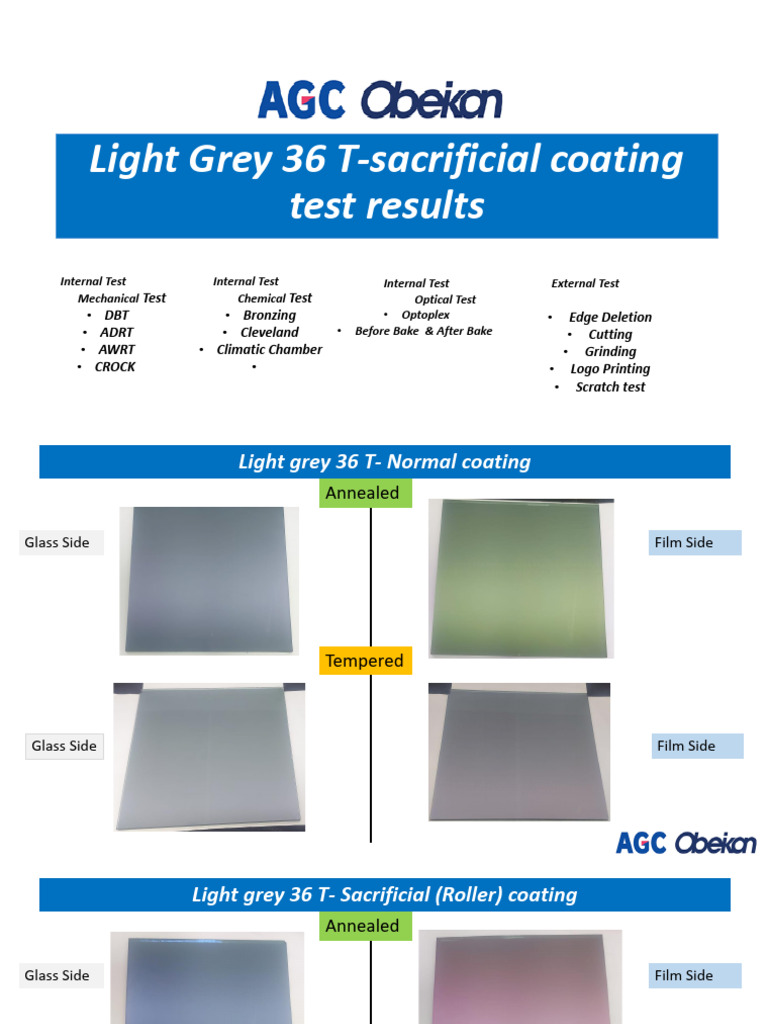 Light Grey 36 T Sacrificial Coating Tests | PDF | Glasses | Industrial ...