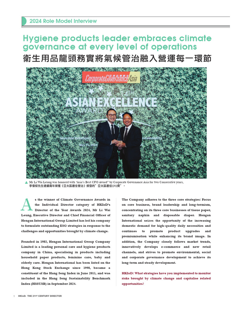 1.Mr Li Wai Leung Hengan International Group Company Limited Final ...