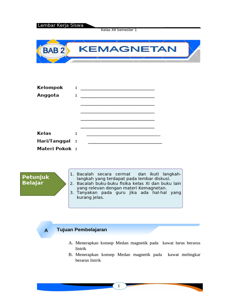 TEMPLATE KEMAGNETAN 2a | PDF