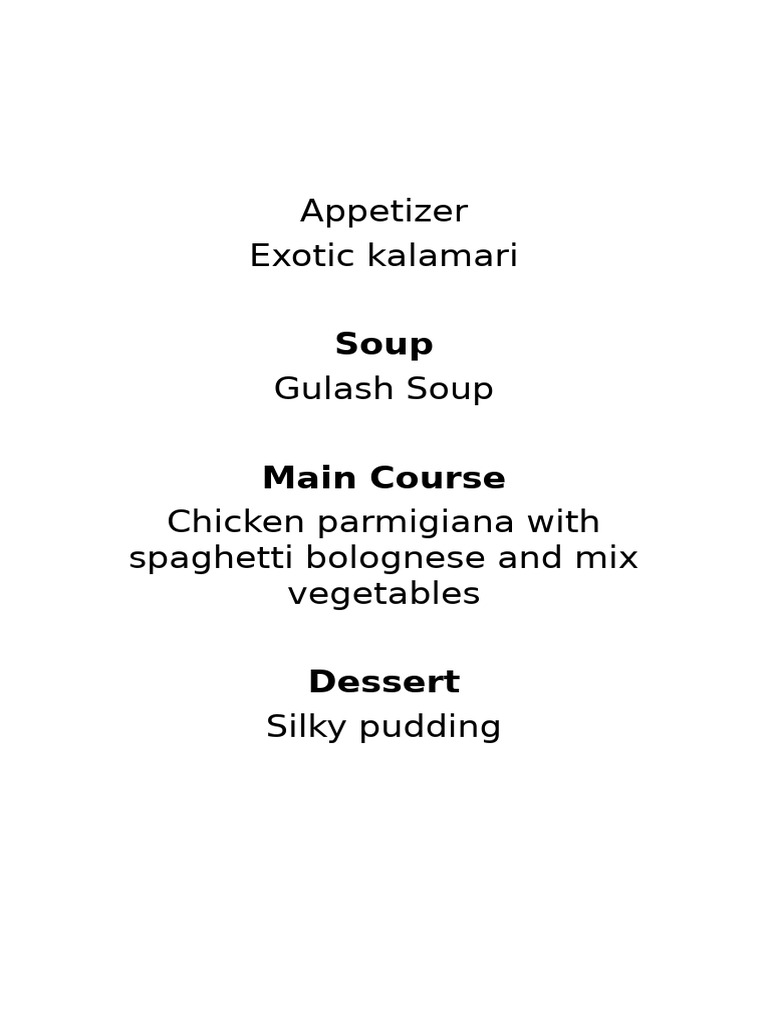 Appetizer | PDF