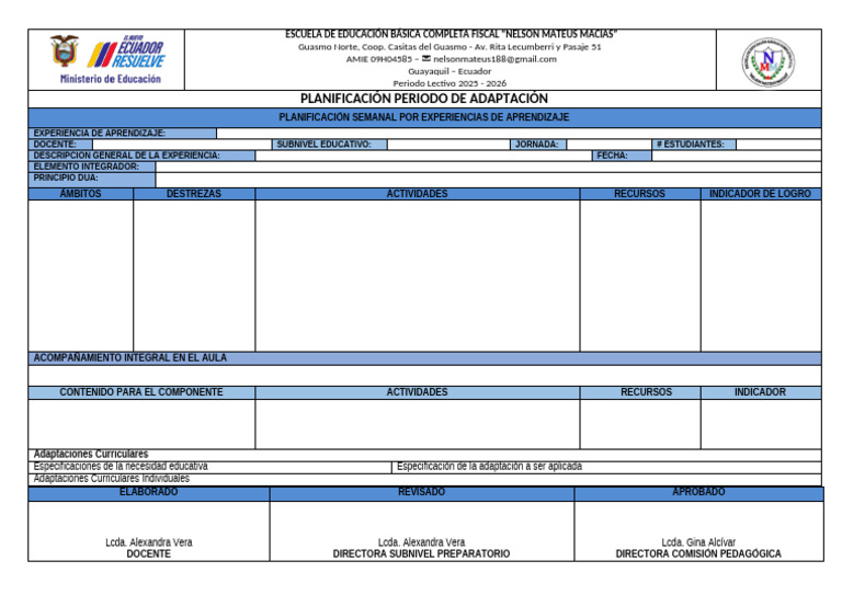 Formato Planificación Preparatoria | PDF