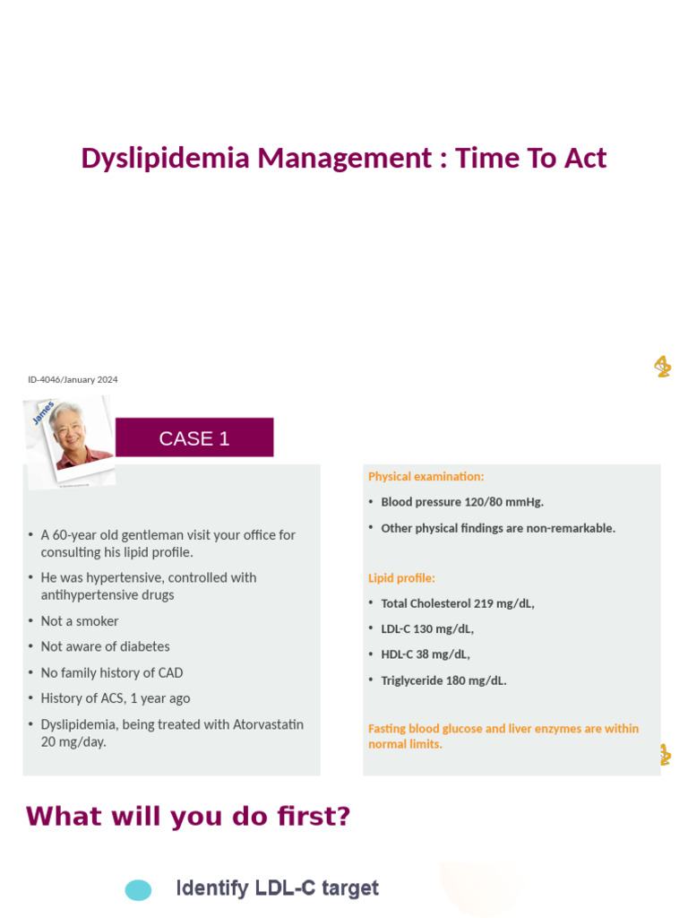 Dyslipidemia Management-Time To Act ID4046 | PDF | Statin | Low Density ...