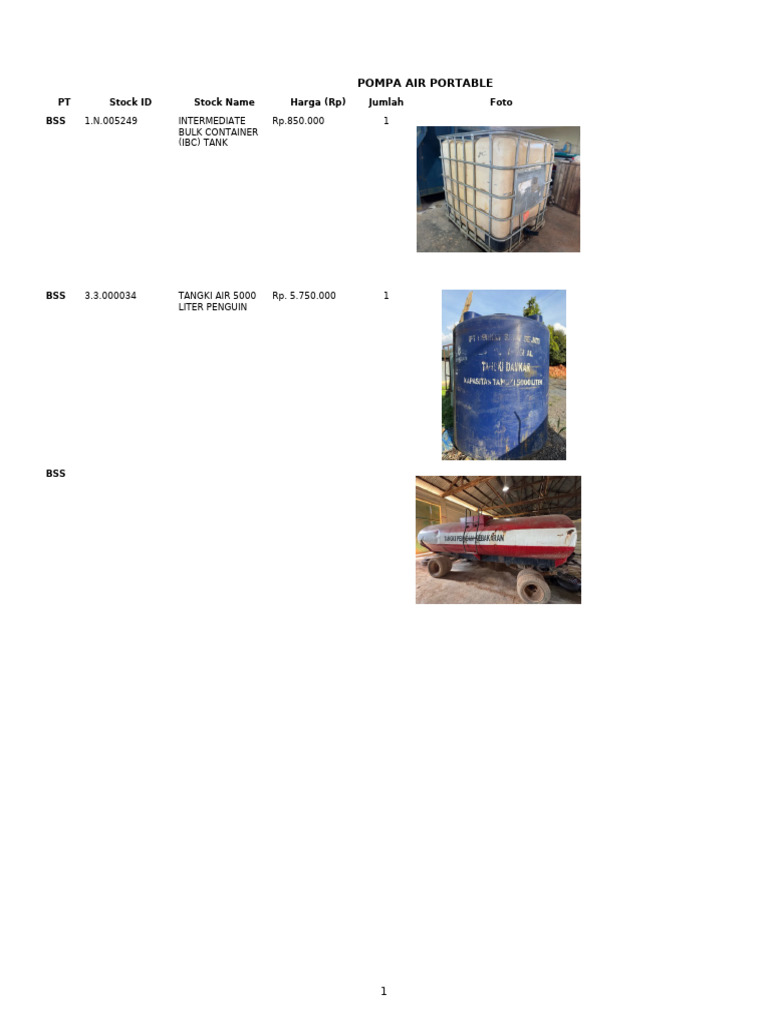 Tangki Air Portable 2 | PDF