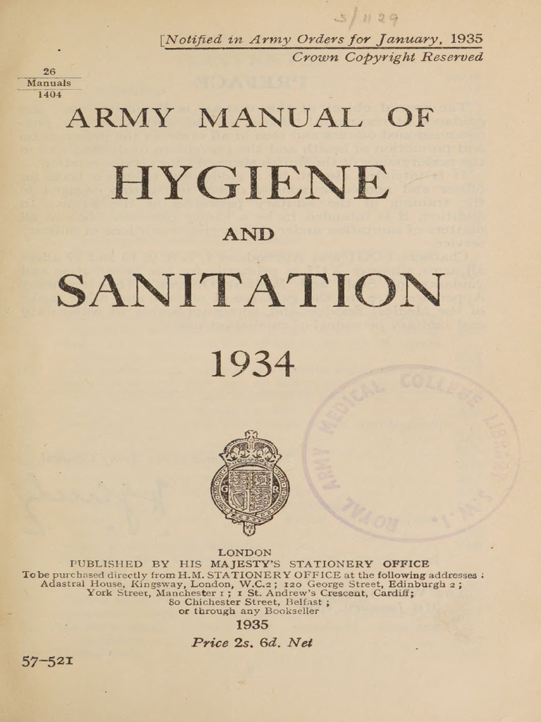 Army Field Manual of Sanitation | PDF | Atmosphere Of Earth | Humidity