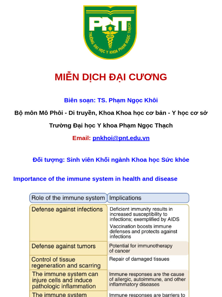Miễn Dịch Đại Cương | PDF