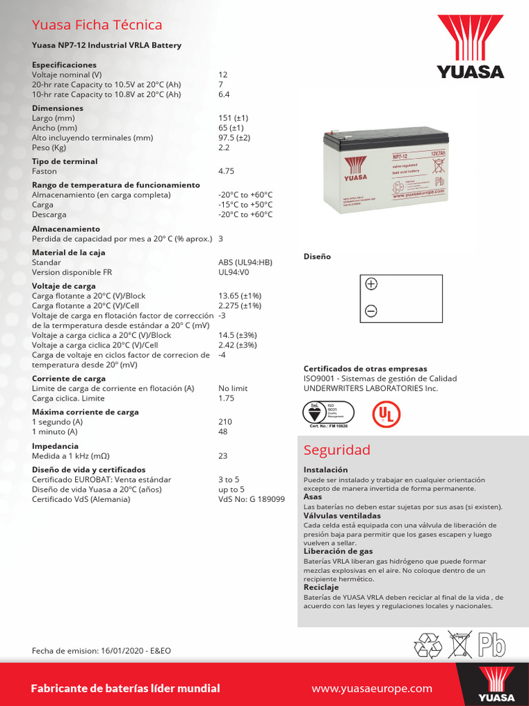 NP7-12 Datasheet | PDF | Cantidad | Fases de la materia