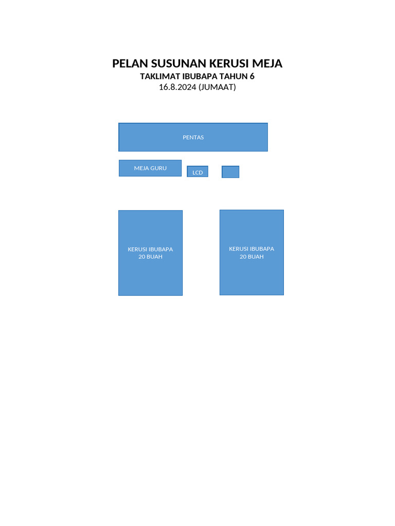 Pelan Susunan Kerusi Meja | PDF