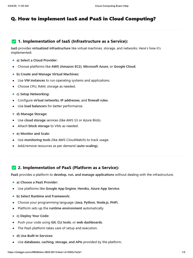 Implementation Iaas Pass | PDF