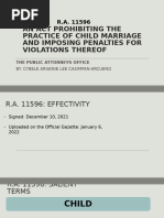 Anti-Child Marriage Law (RA 11596) | PDF | Marriage | Child Marriage
