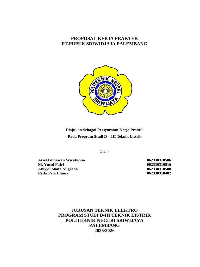 Proposal Kerja Praktek | PDF