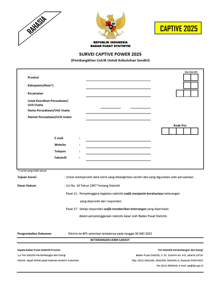 Kuesioner Captive 2025 | PDF