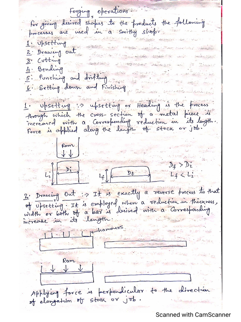 Forging Operations and Forging Defects | PDF