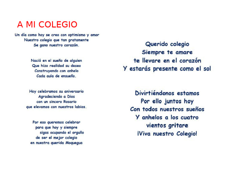 A Mi Colegio | PDF