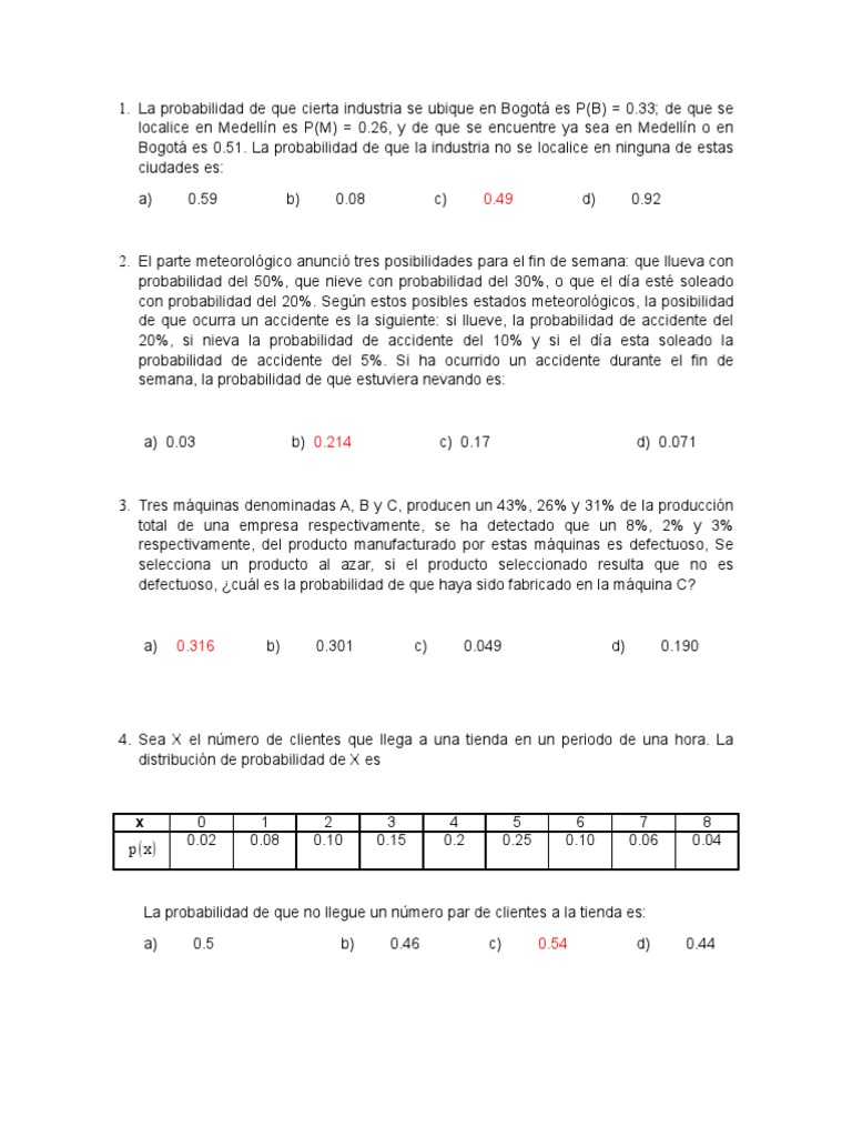 Ejercicios de Probabilidad | Probabilidad | Matemáticas