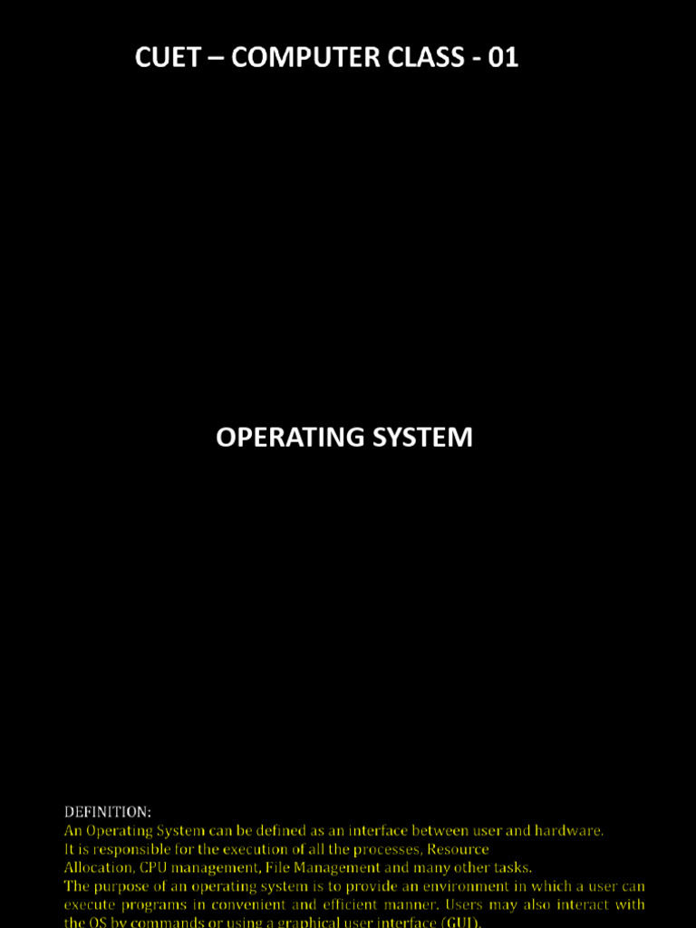 533 ????????? Cuet PG 2024 Computer Cuet Computer Class 01-Merged | PDF