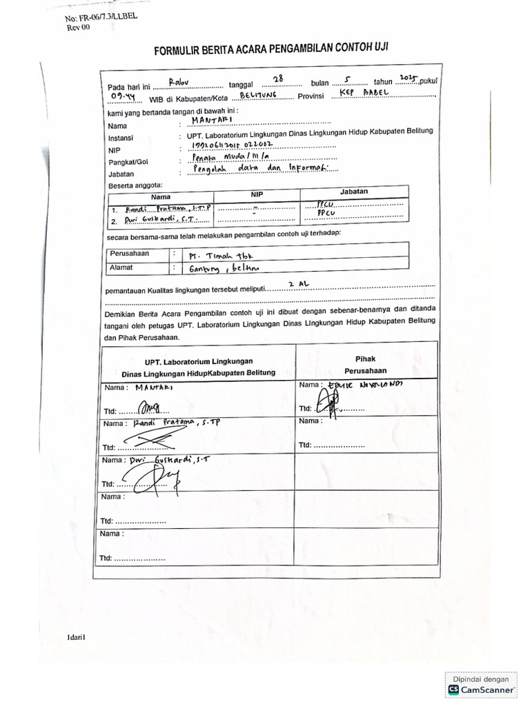 BA PT. Timah TBK 29 Mei 2005 | PDF