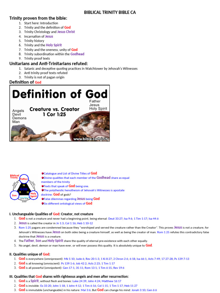 Understanding the Biblical Trinity | PDF | Trinity | Names Of God