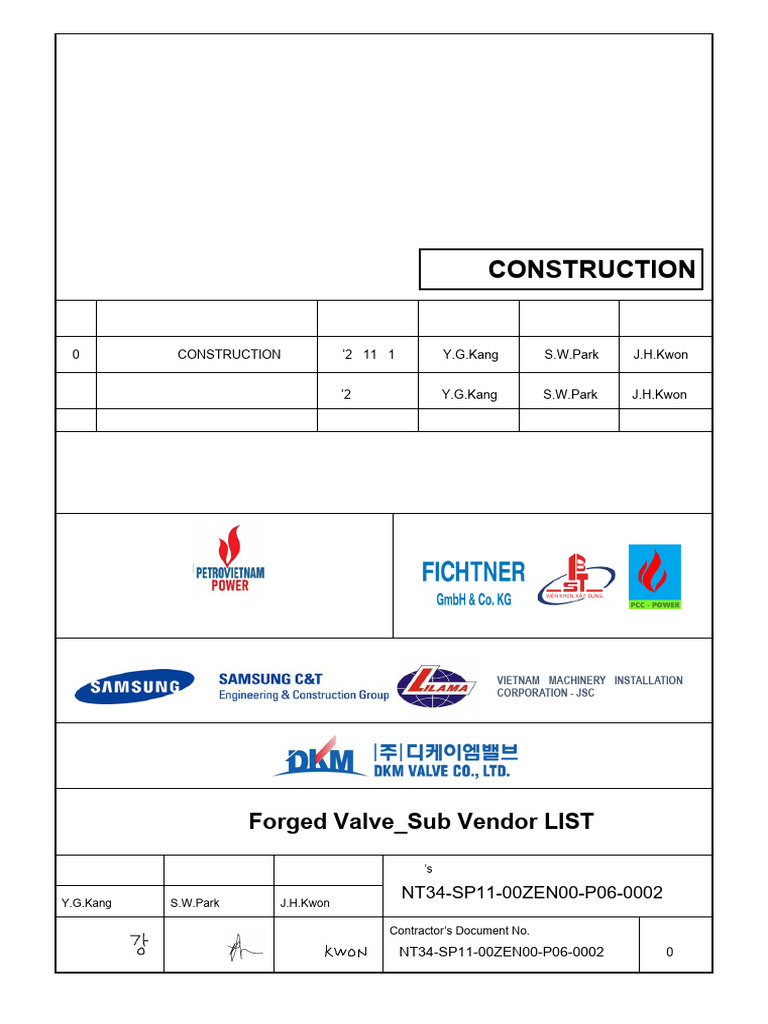 FC Sub Vendor List Nt34 Sp11 00zen00 p06 0002 | PDF