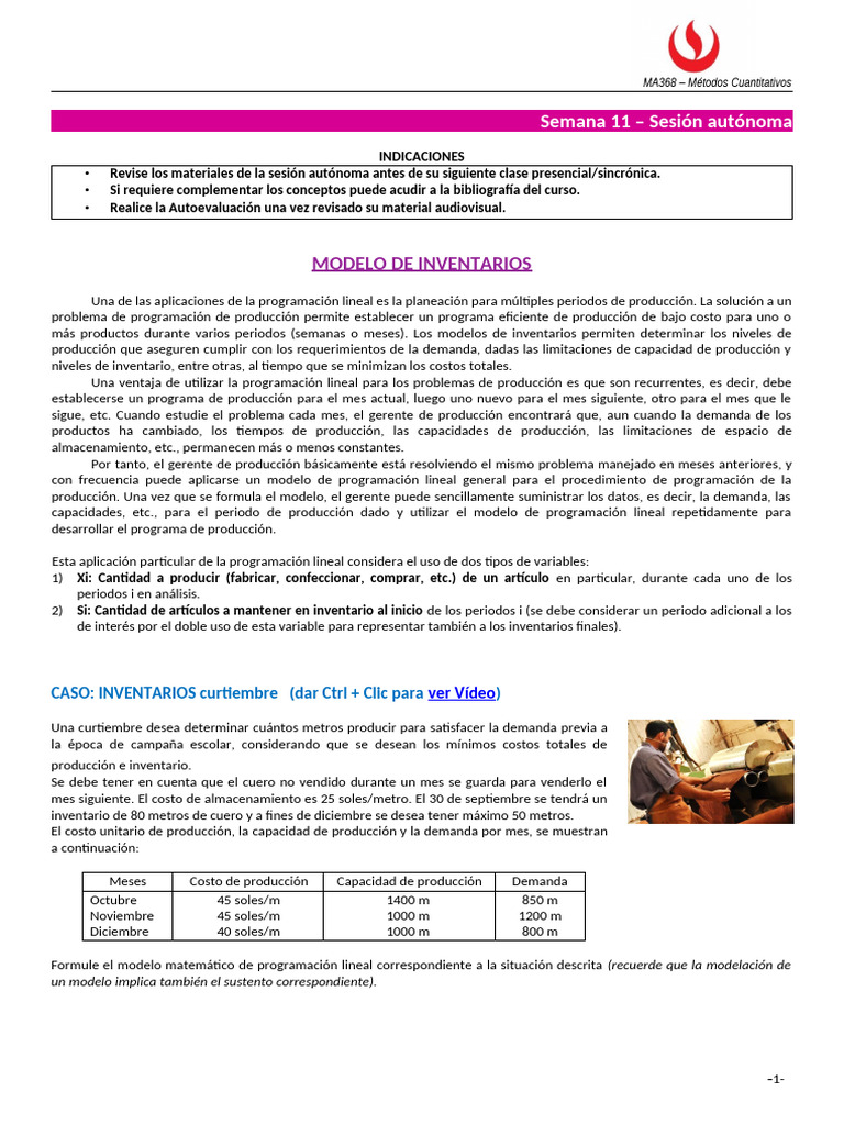 1AMA0368 - 202510-S11-Programación - Lineal Inventario | PDF ...