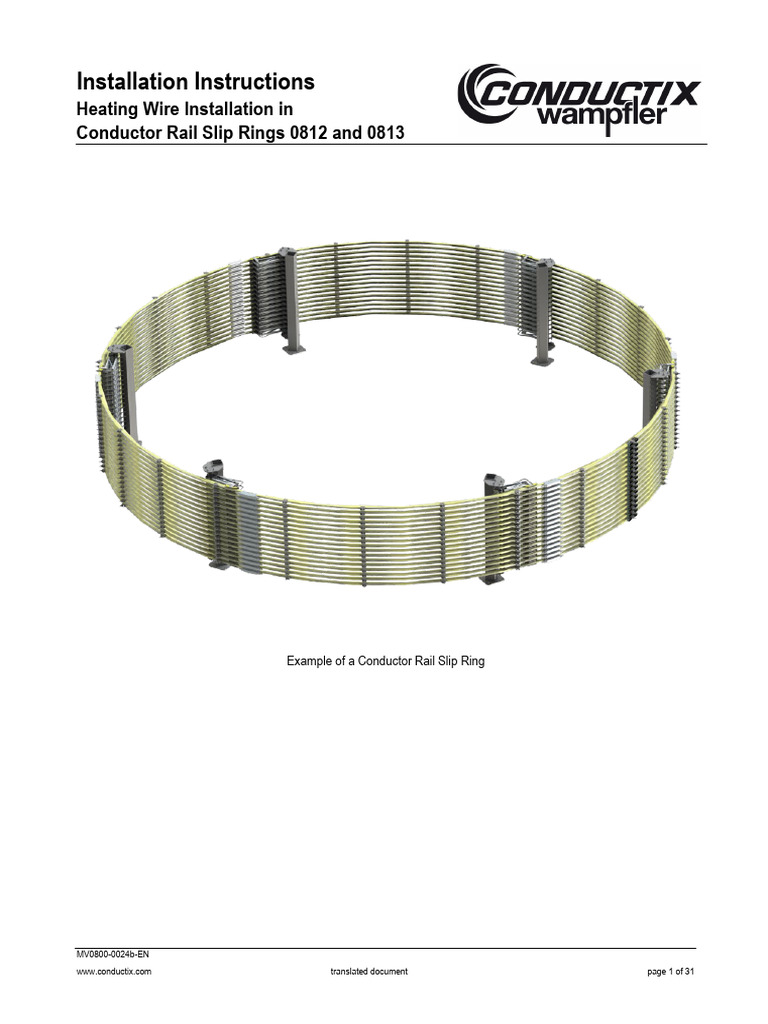 Heating Wire Conductor Rail Slip Rings 0812 and 0813 | PDF | Electrical ...
