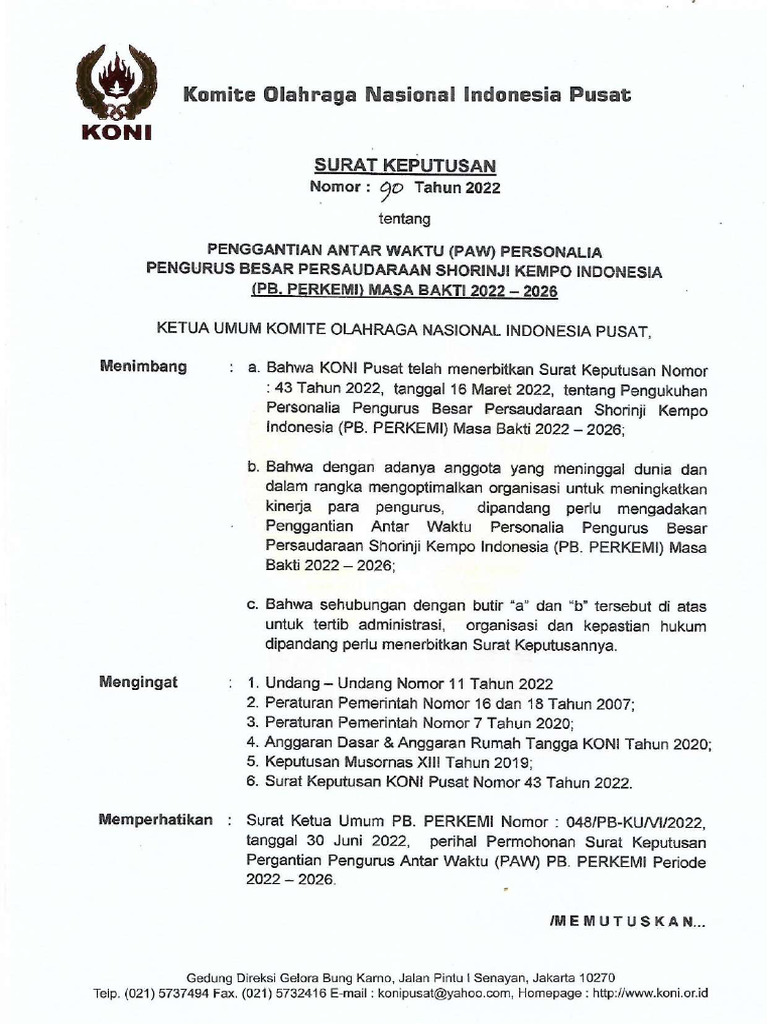 090 SK Koni Pusat Paw PB Perkemi 2022 2026 - Compressed | PDF