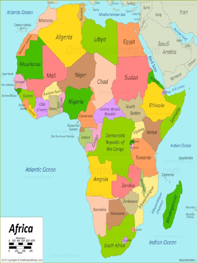 Political Map of Africa and Oceania | PDF