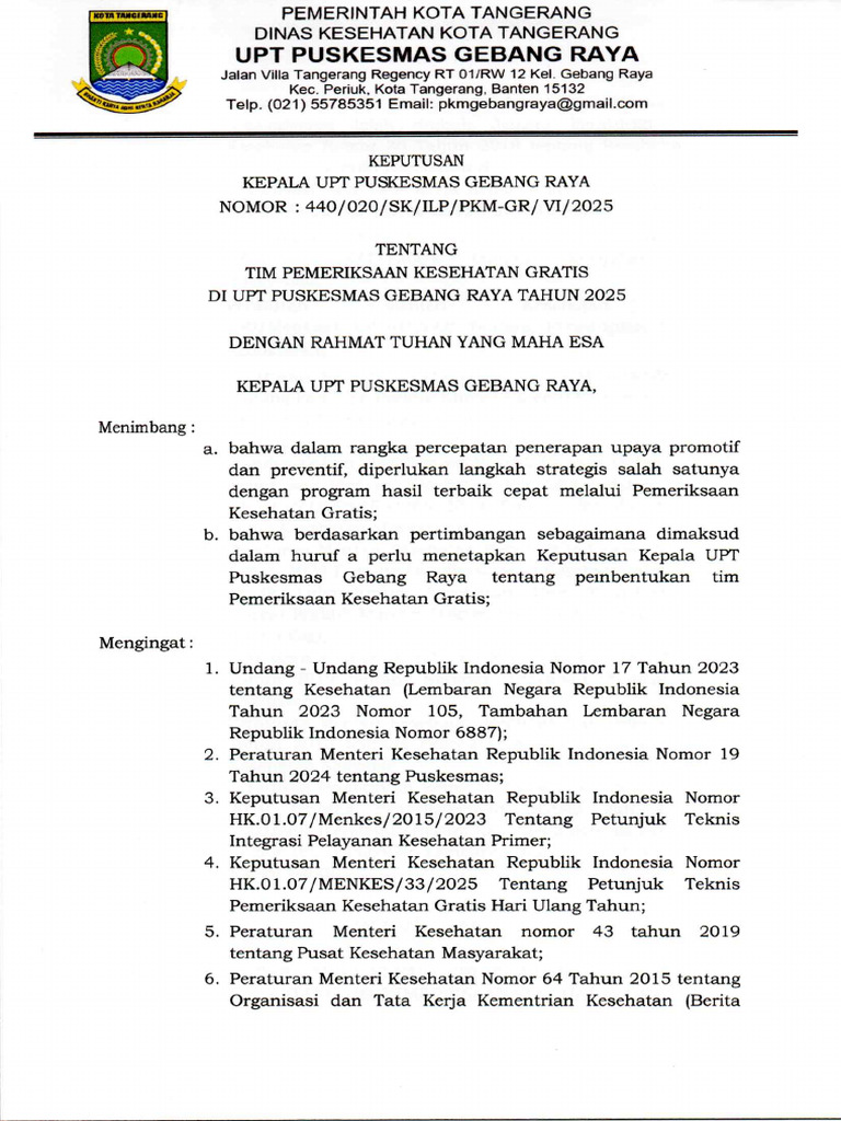 SK Tim PKG 2025 | PDF