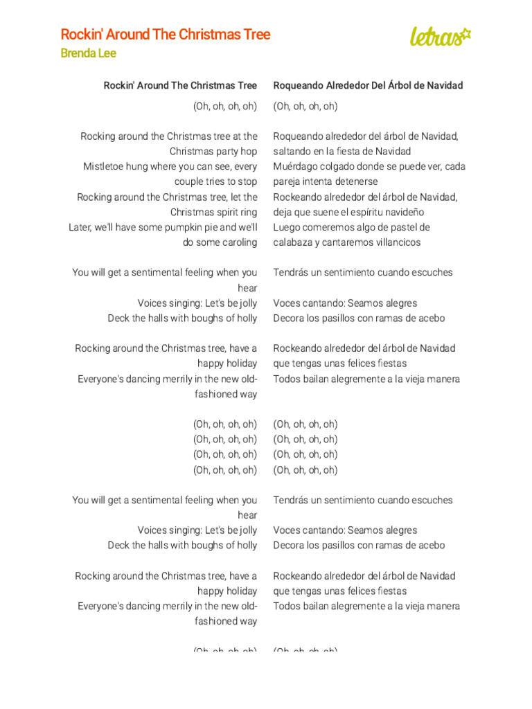 Rockin' Around The Christmas Tree - Brenda Lee (Impresión) | PDF